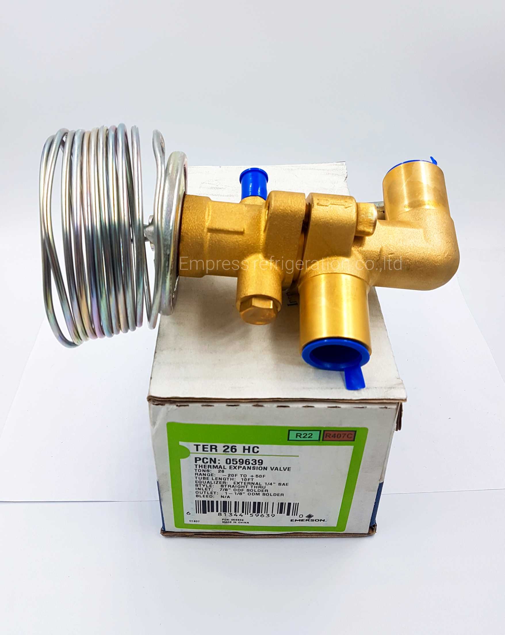 EMERSON Themal Expansion Valve TER 26 HCน้ำยาR22&R407c - ชิลเลอร์และอะไหล่เครื่องทำความเย็น