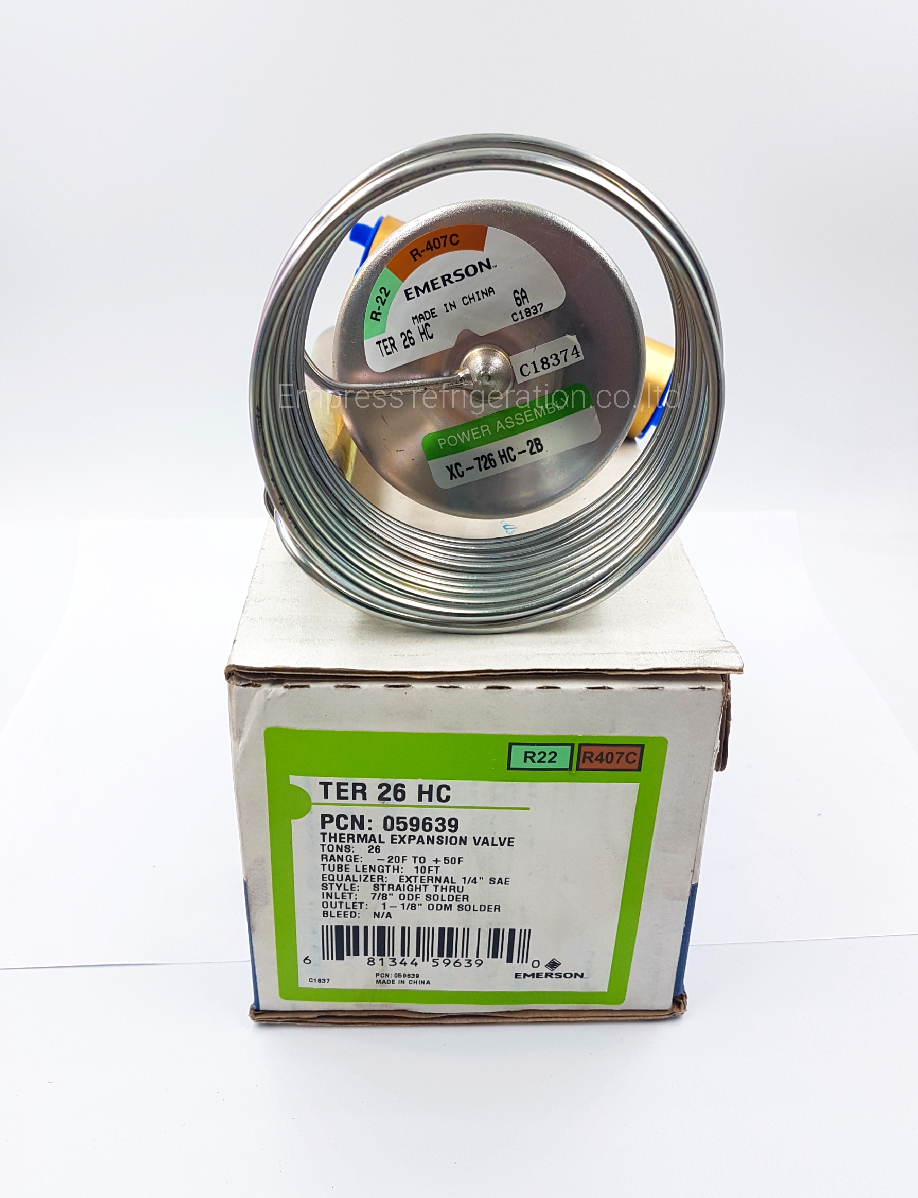EMERSON Themal Expansion Valve TER 26 HCน้ำยาR22&R407c - ชิลเลอร์และอะไหล่เครื่องทำความเย็น