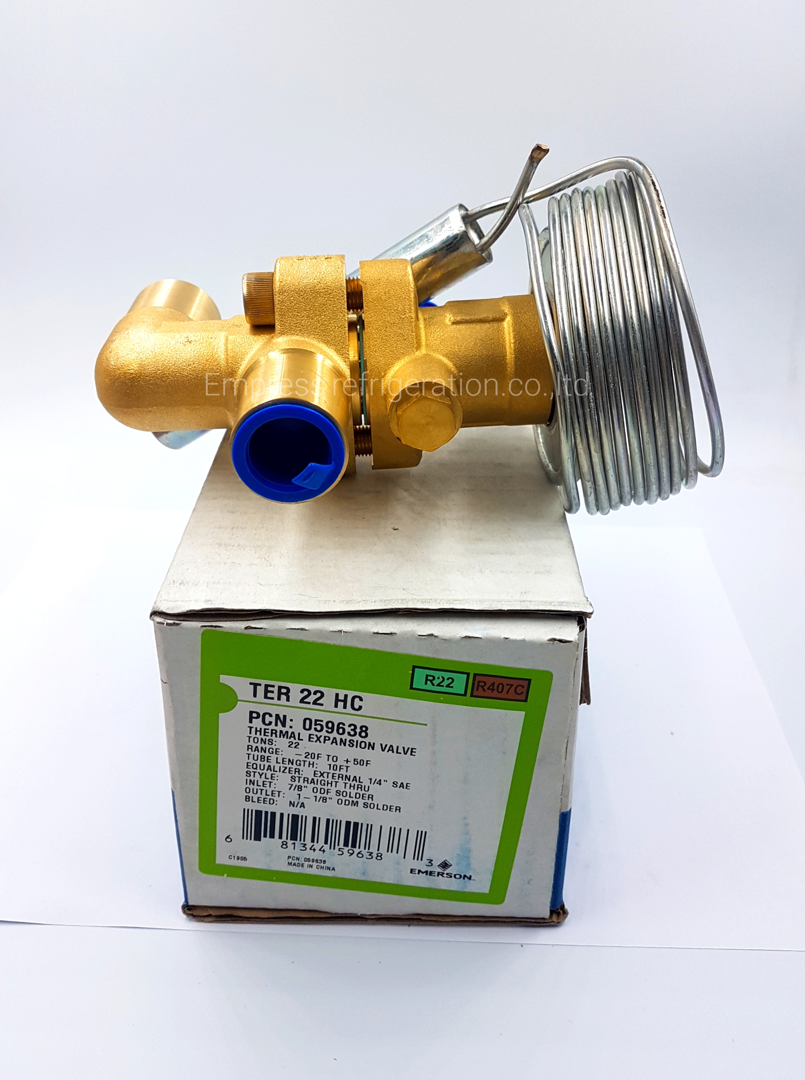 EMERSON Themal Expansion Valve TER 22 HC น้ำยาR22&R407c - ชิลเลอร์และอะไหล่เครื่องทำความเย็น